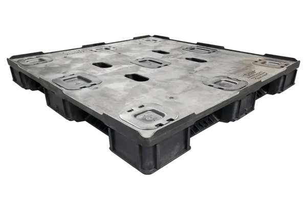 45″ x 48″ Black SMR Stackable Pallet - Bulk Container Direct
